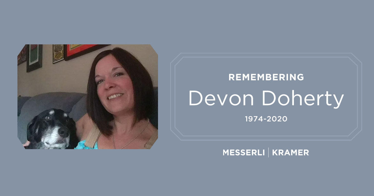 In Memoriam - Remembering Devon Doherty - Messerli Kramer